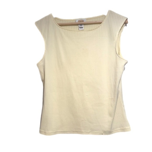 Talbots | Tops | Talbots Cream Ribbed Tank Top | Poshmark